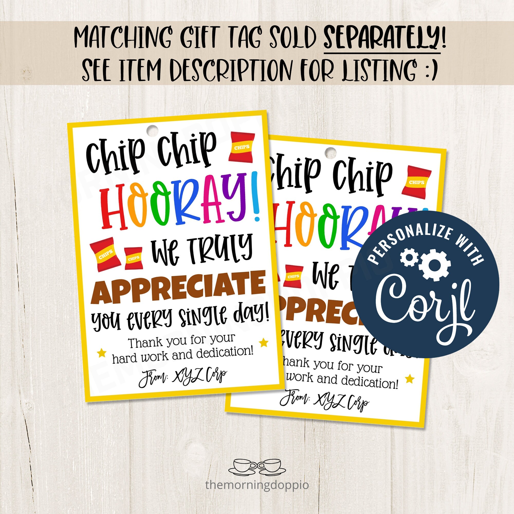 Printable Chips Appreciation Thank You Sign for Teachers - Etsy UK