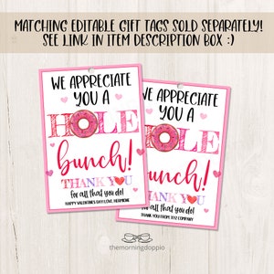 Printable We Appreciate You a HOLE Bunch Thank You Sign, PTO Teacher ...