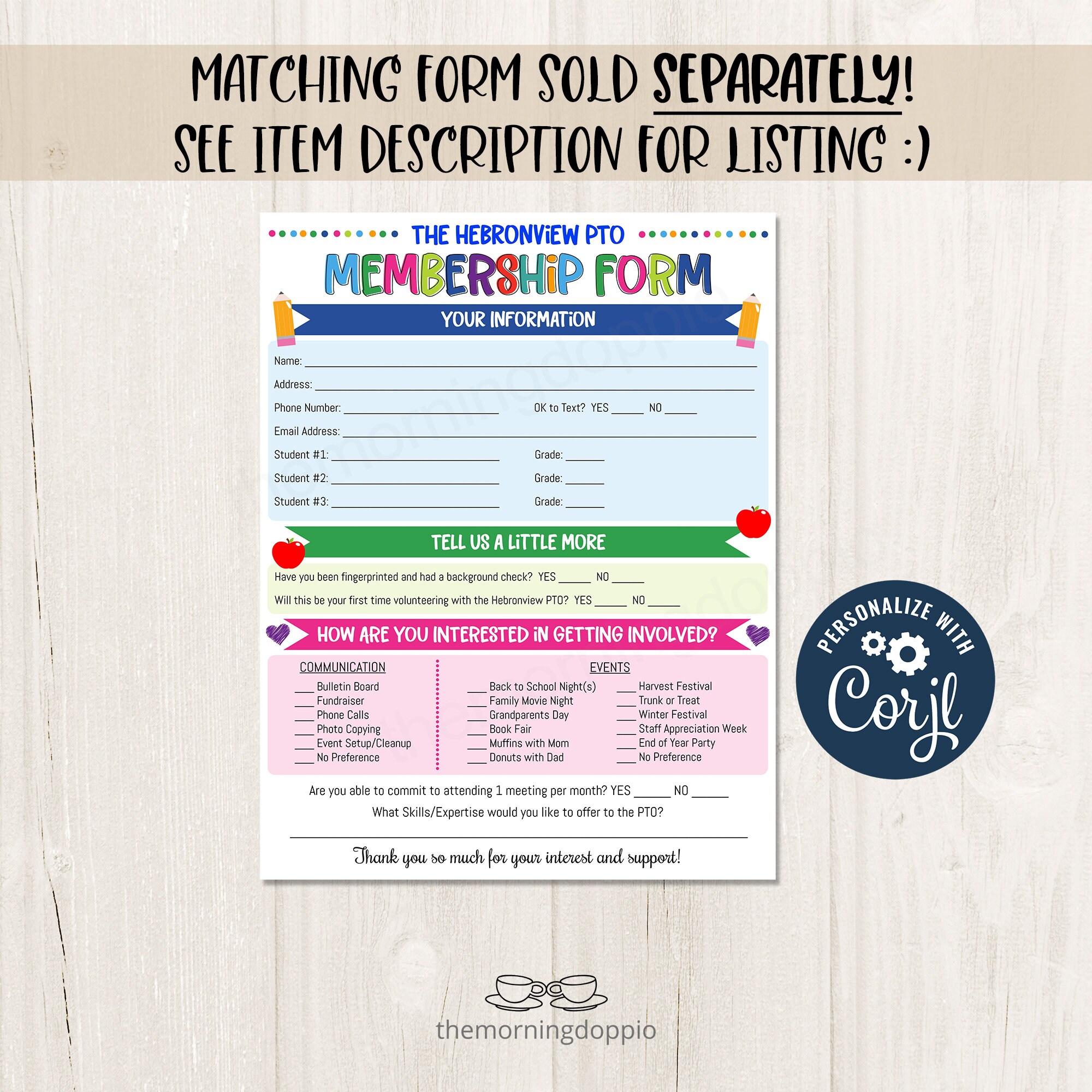 Printable/editable PTO PTA Monthly Events Template Pto/pta - Etsy