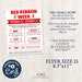 Red Ribbon Week Itinerary Flyer Template Printable Editable School PTO ...