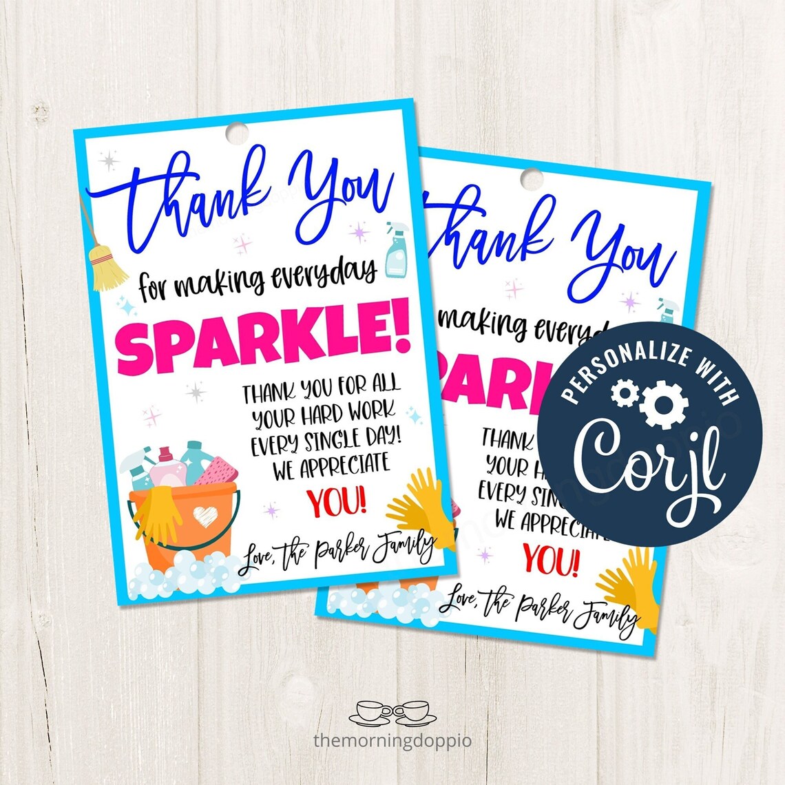 Printable/editable Housekeeping Appreciation Week Gift Tag Housekeeper ...