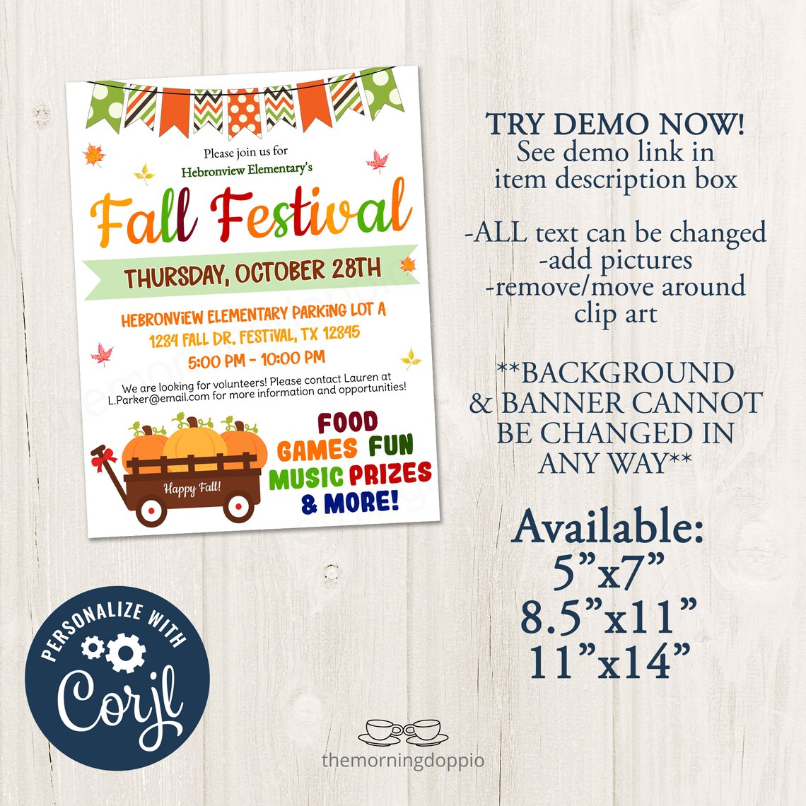 Editable Fall Festival Community Market Flyer/invitation - Etsy