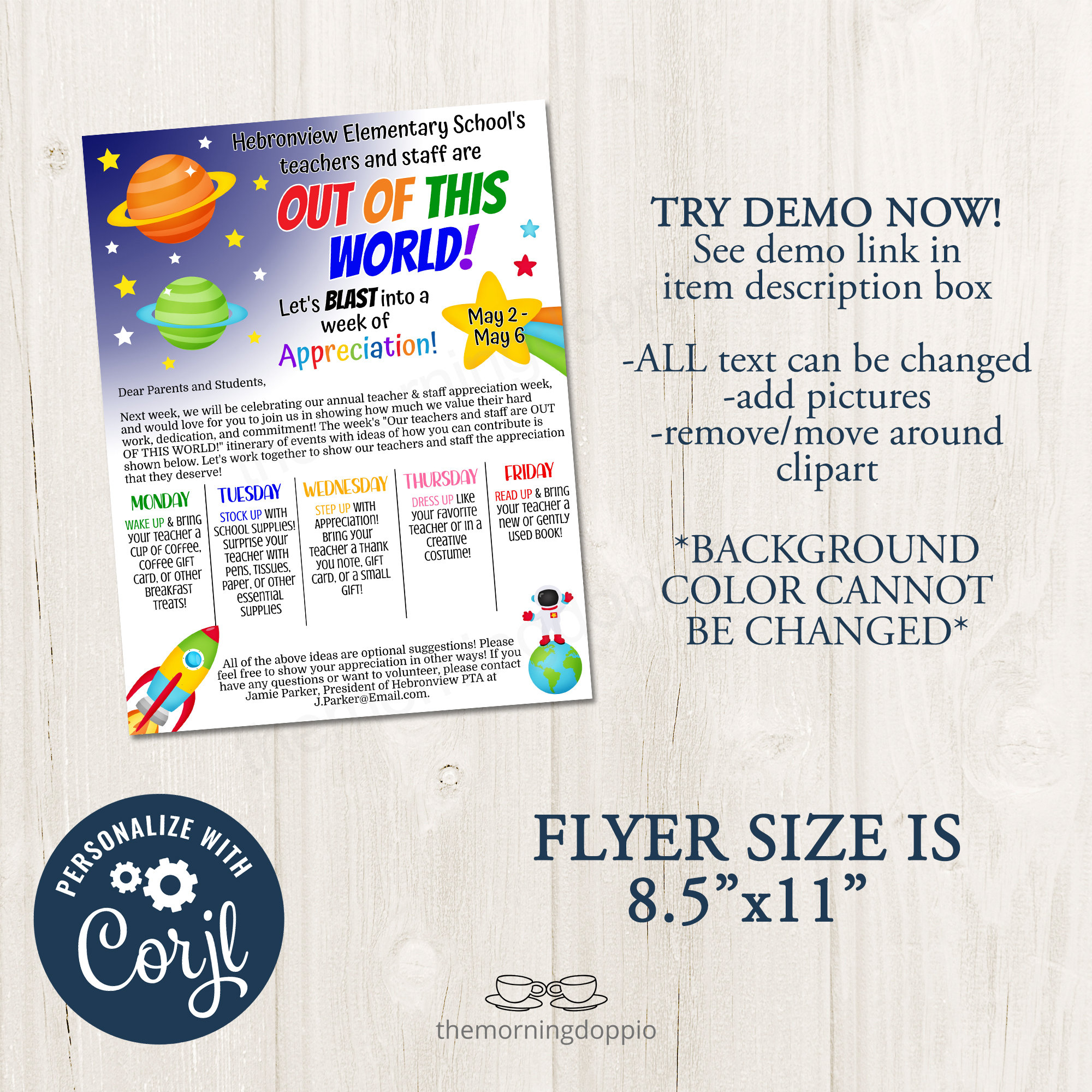 Printable/editable Outer Space Galactic Theme Parent Letter - Etsy