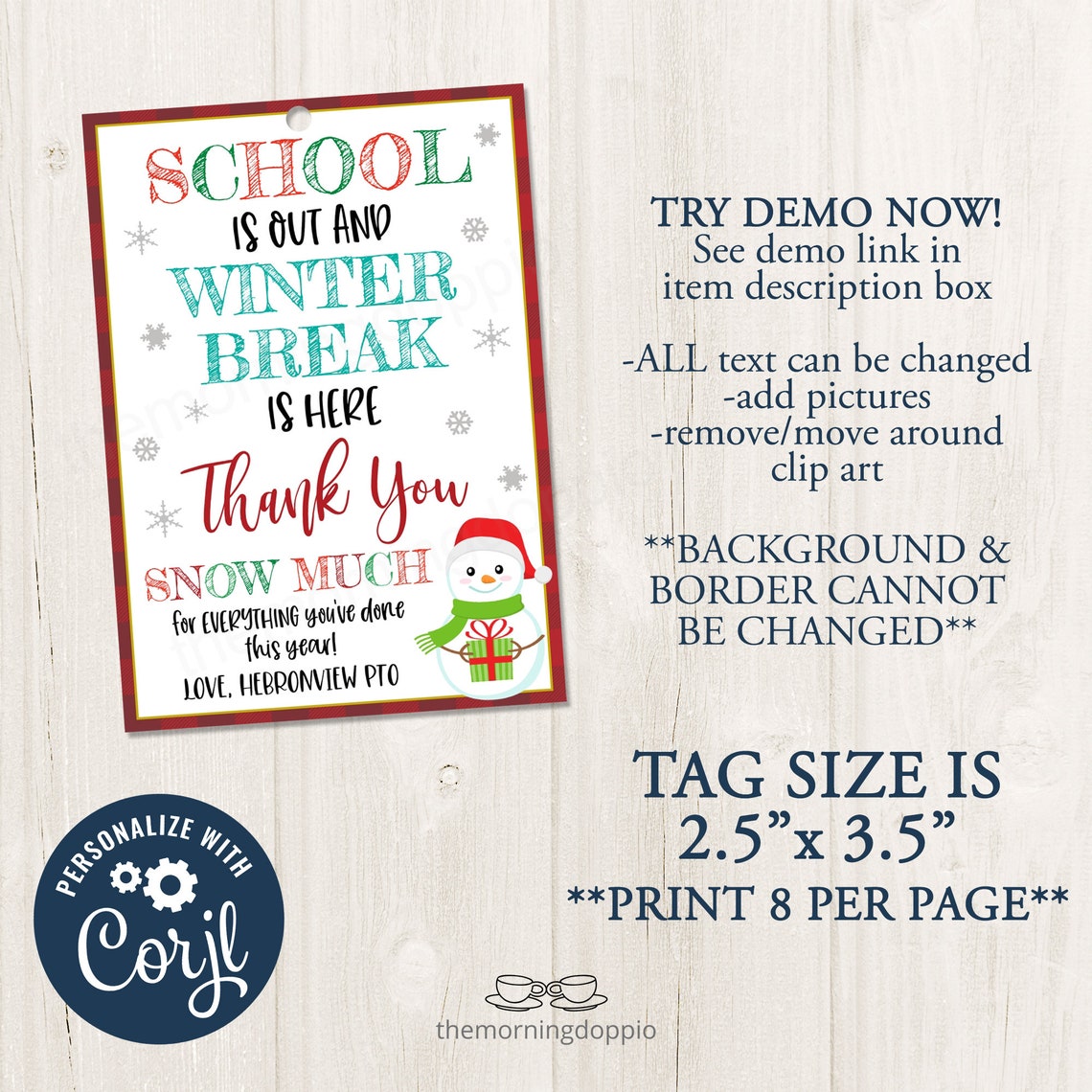 Printable/editable School's Out Winter Break is Here Thank - Etsy
