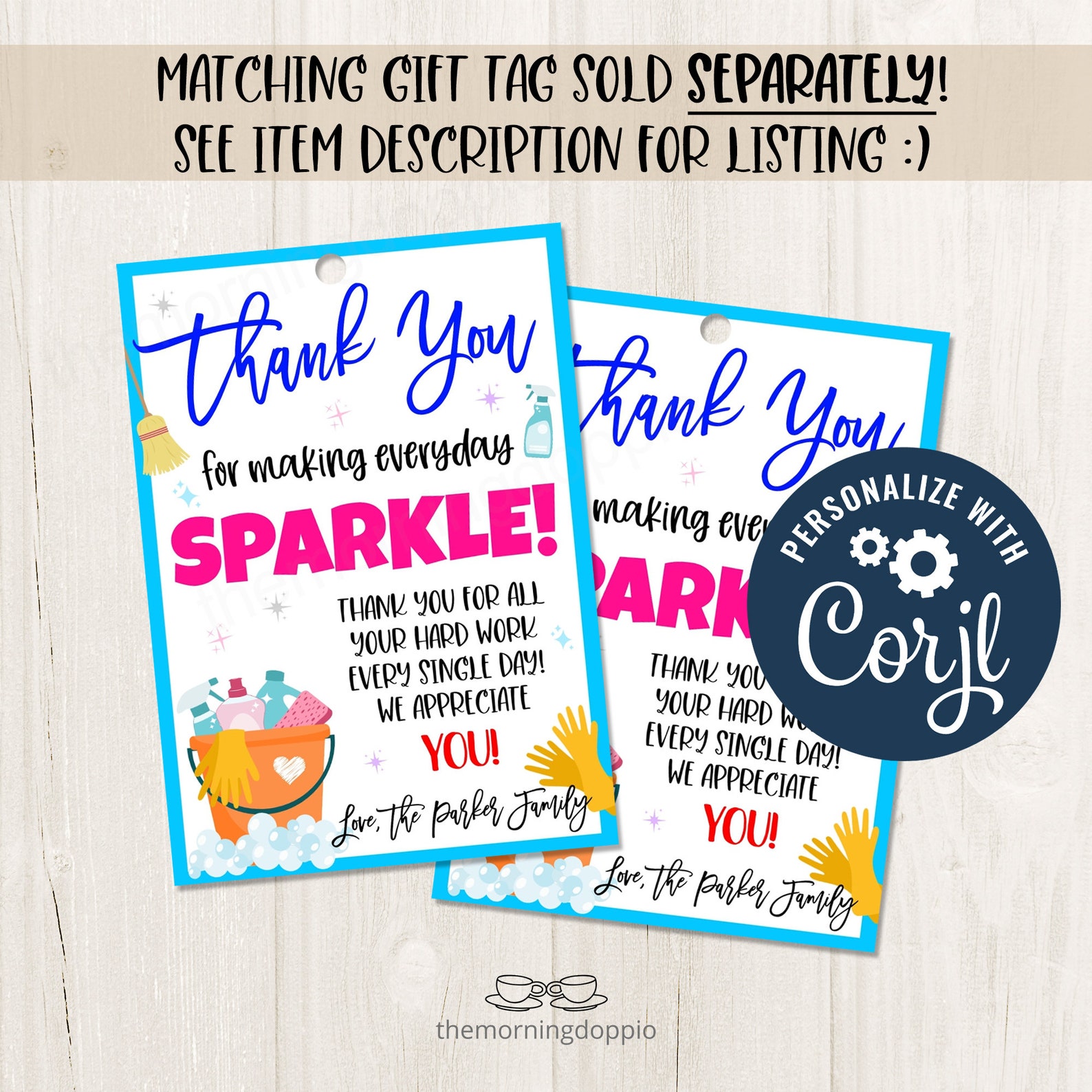 Printable/editable Housekeeping Appreciation Week Thank You - Etsy
