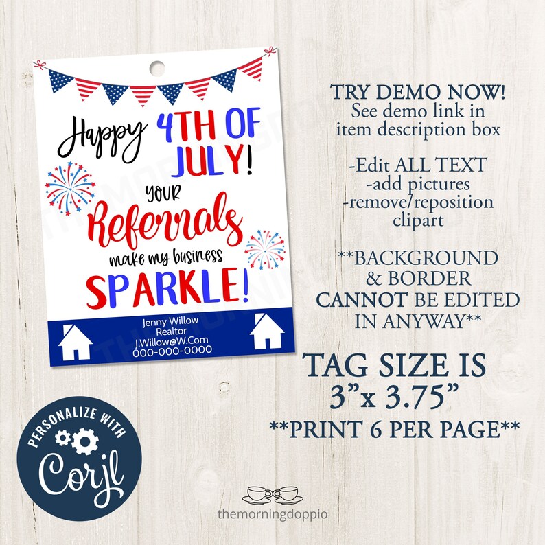Printable/editable Happy Fourth of July Independence Day - Etsy