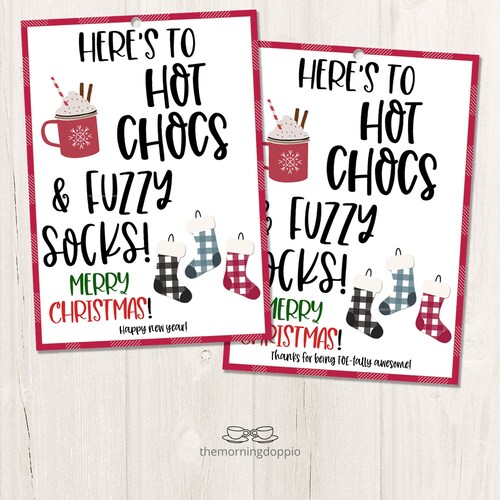 Printable/editable Mistle-toes Christmas Sock Gift Tag Sock - Etsy