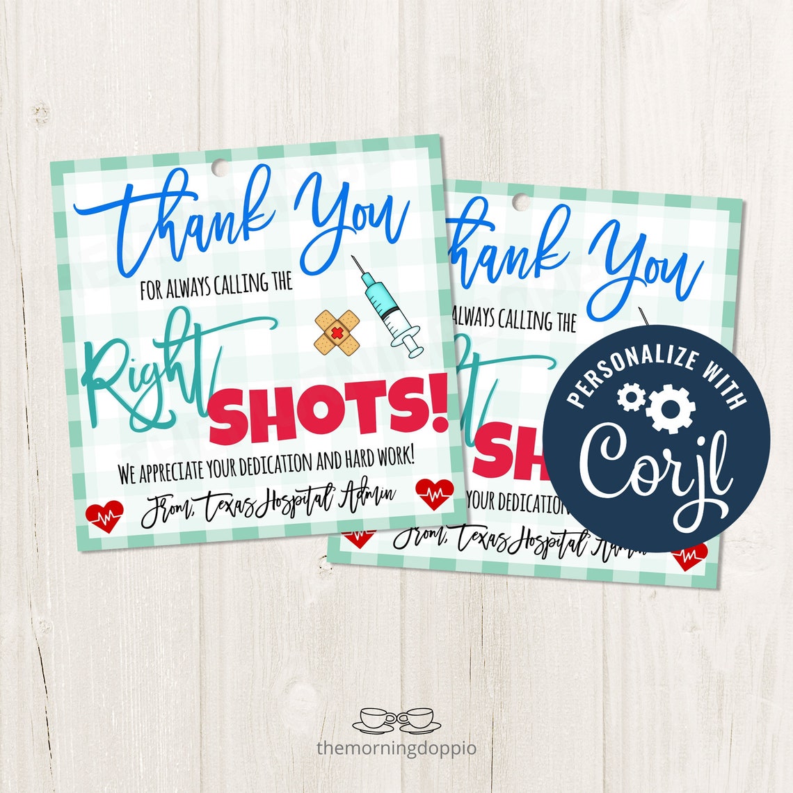 Printable/editable Thank You for Calling the Right Shots - Etsy
