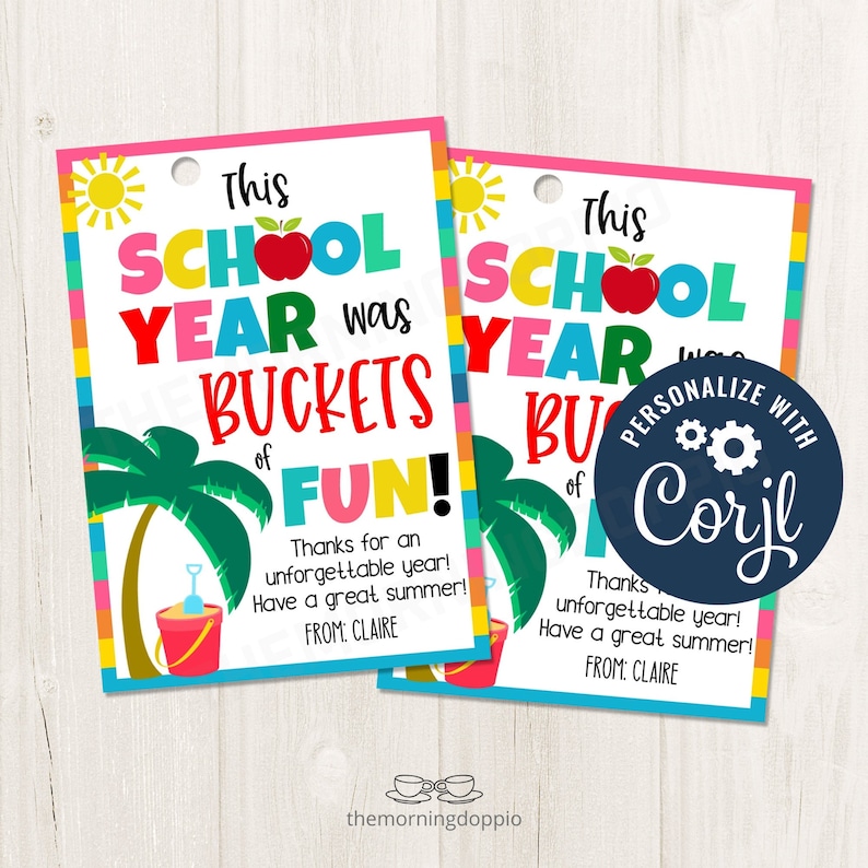Printable/editable Buckets of Fun Summer Break Last Day of - Etsy