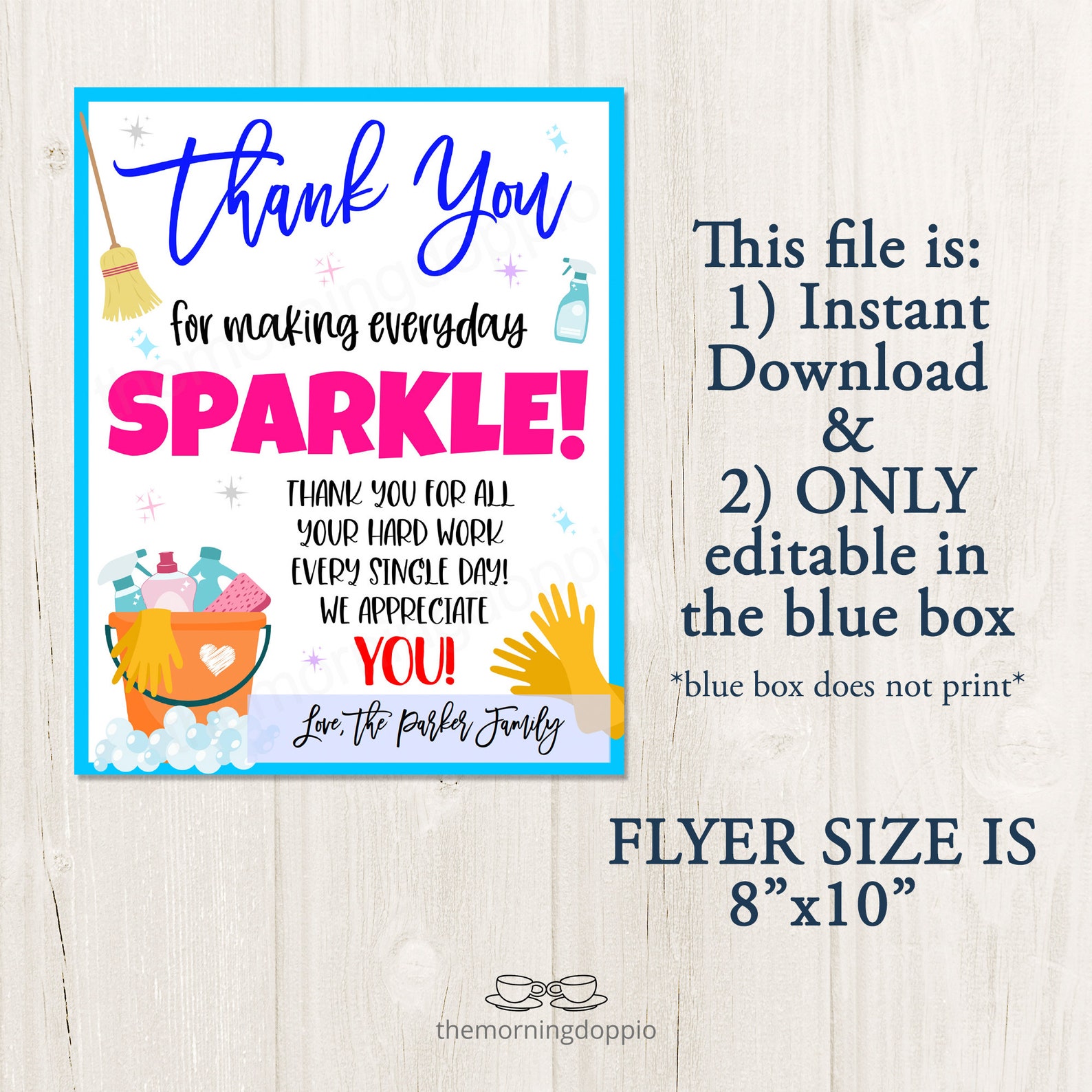 Printable/editable Housekeeping Appreciation Week Thank You - Etsy