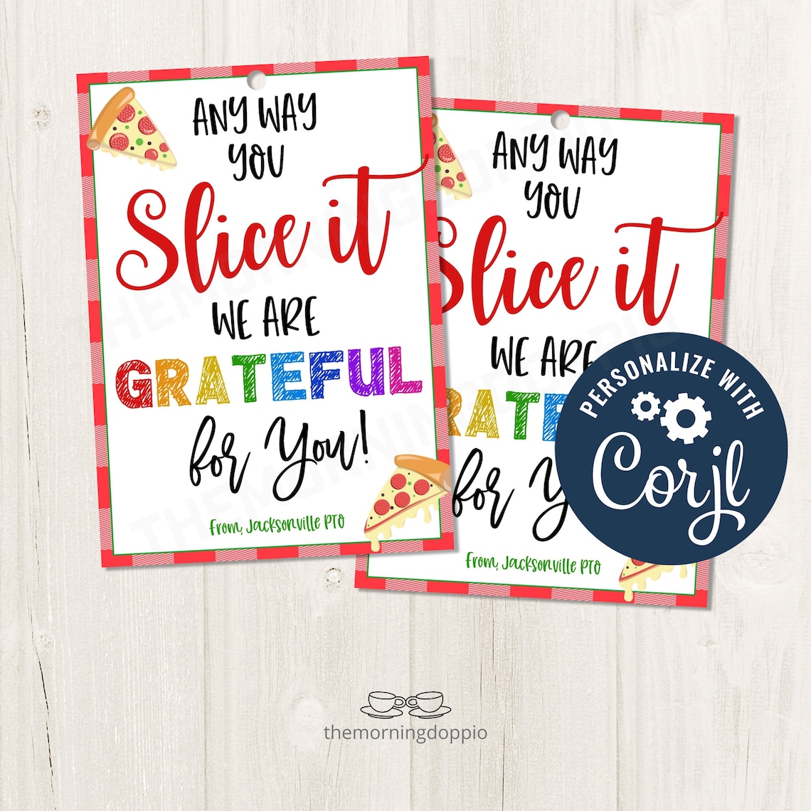 Printable/editable Any Way You Slice It We Are Grateful for - Etsy