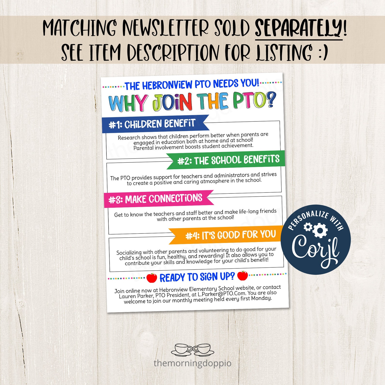 Printable/editable PTO PTA Membership Form, Pto/pta Parent Volunteer ...