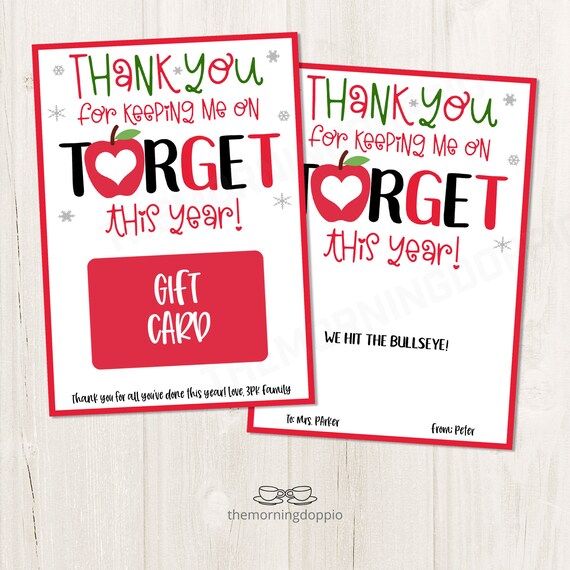 Printable/editable Thanks for Keeping Me on TARGET This Year - Etsy