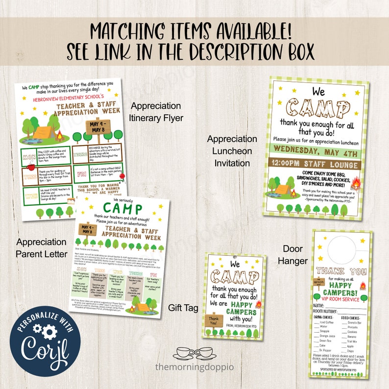 Printable/editable Camp Outdoor Theme Parent Letter Teacher - Etsy