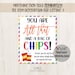 Printable/editable You Are All That and a Bag of CHIPS Gift Tag for ...
