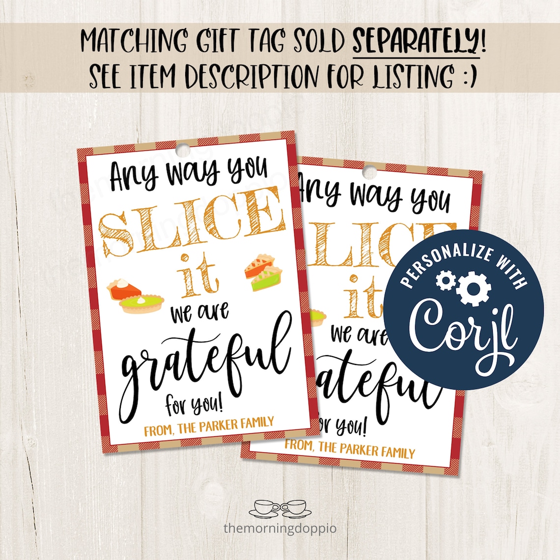 Printable Any Way You SLICE It We Are Grateful for You Thank - Etsy