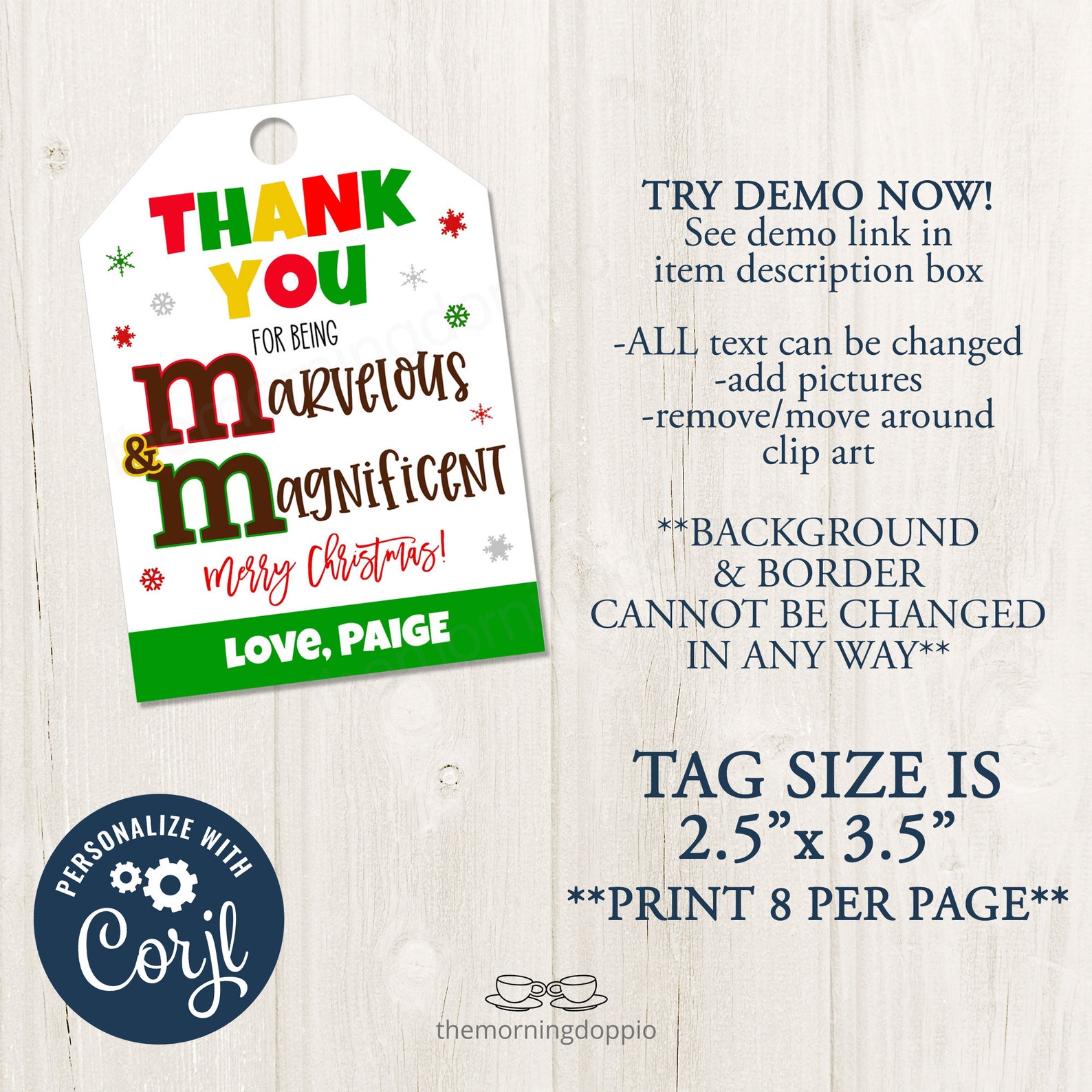 Printable/editable You Are Marvelous and Magnificent M&M | Etsy