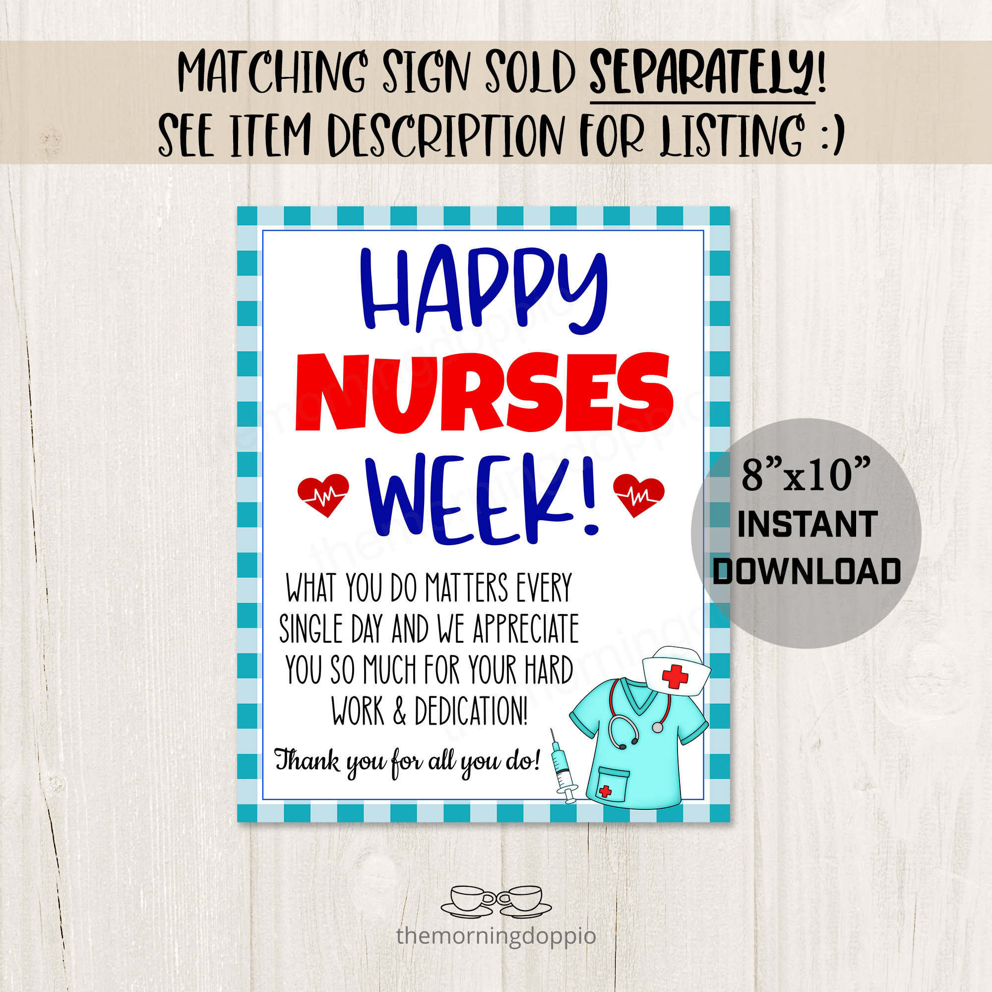 Printable/editable Happy Nurses Week Gift Tag for Nurse - Etsy