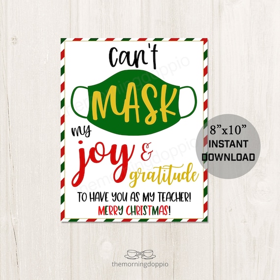 Printable Can't Mask My Joy and Gratitude to Have You as | Etsy