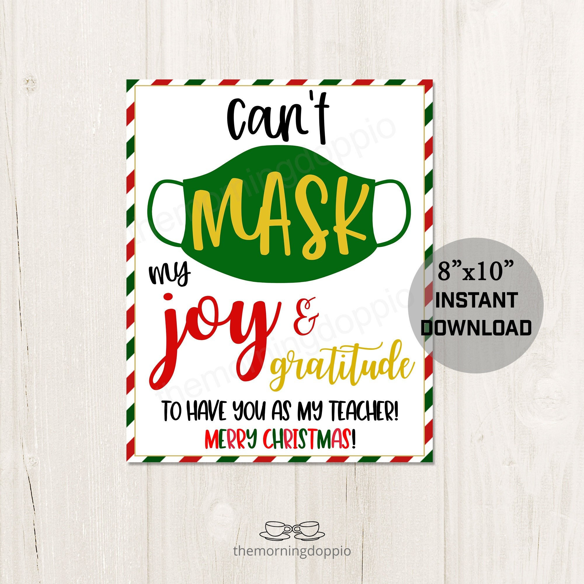 Printable Can't Mask My Joy and Gratitude to Have You as - Etsy