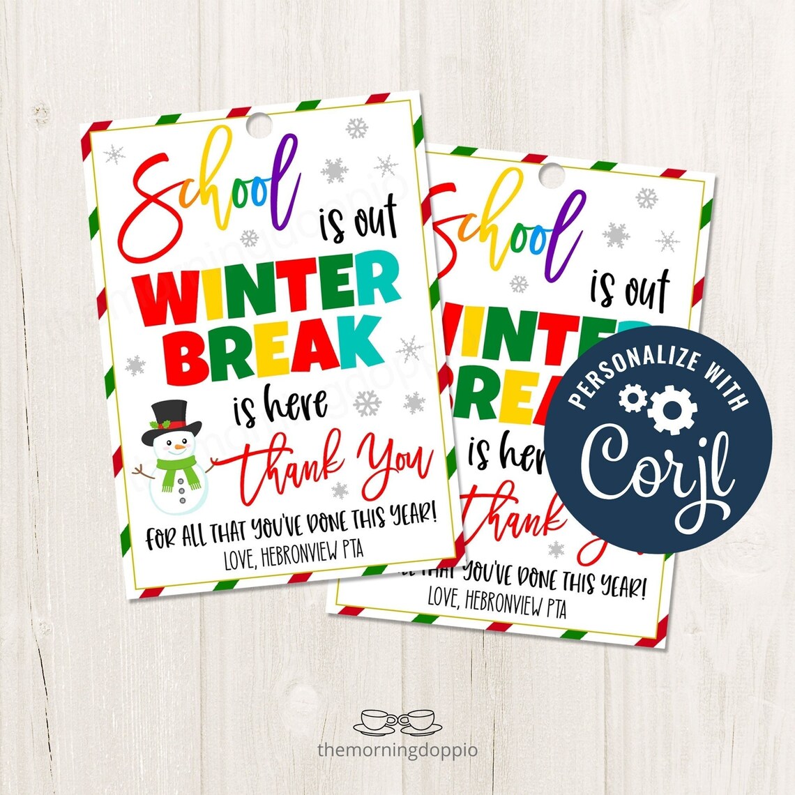 Printable/editable School is Out Winter Break is Here Thank - Etsy
