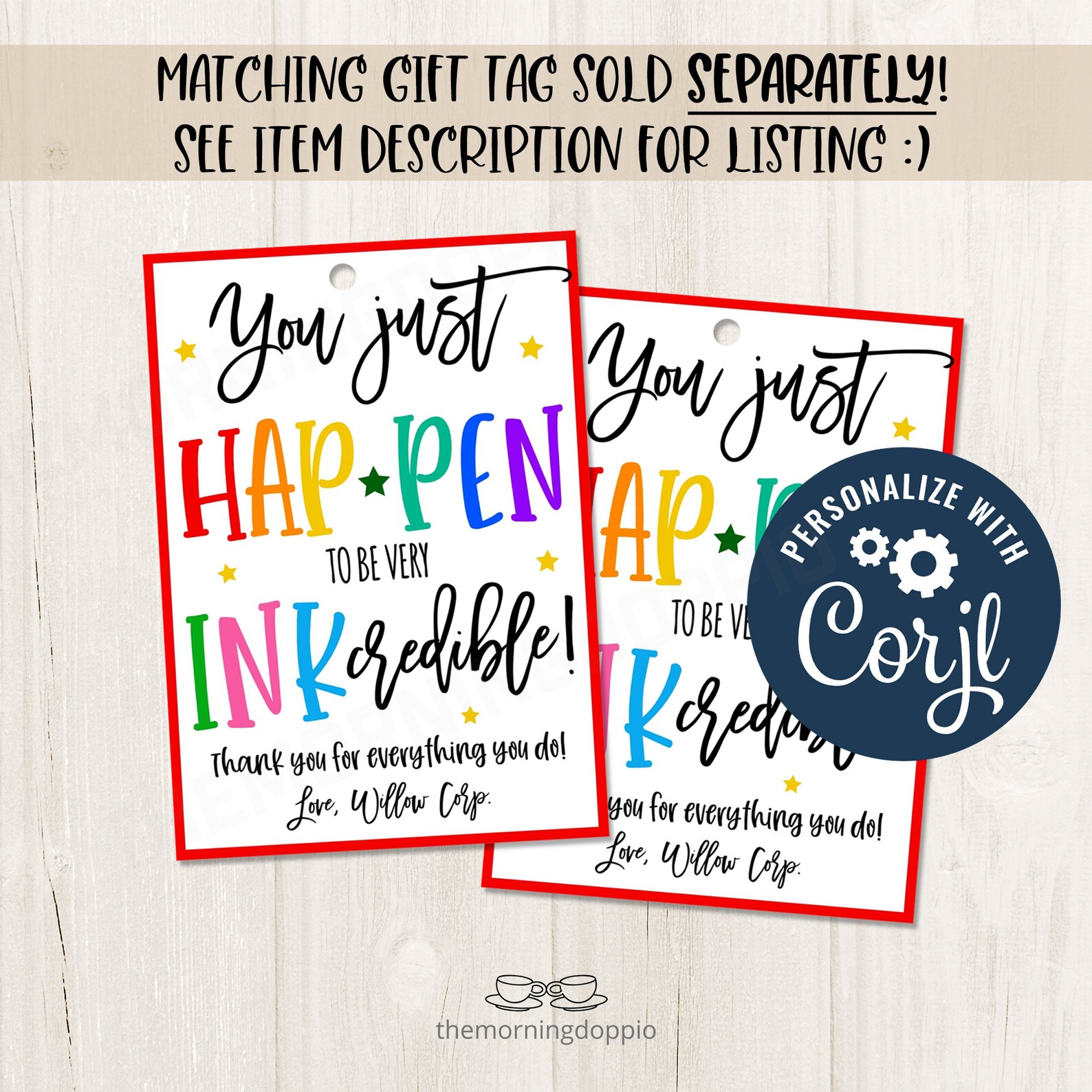 Printable You Are Inkcredible Appreciation Pen Sign for - Etsy