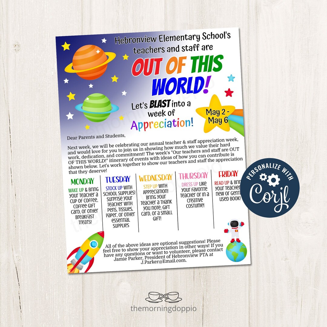 Printable/editable Outer Space Galactic Theme Parent Letter Teacher ...
