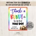 Printable/editable Thanks a Bundt-ch for All That You Do Gift Tag for ...