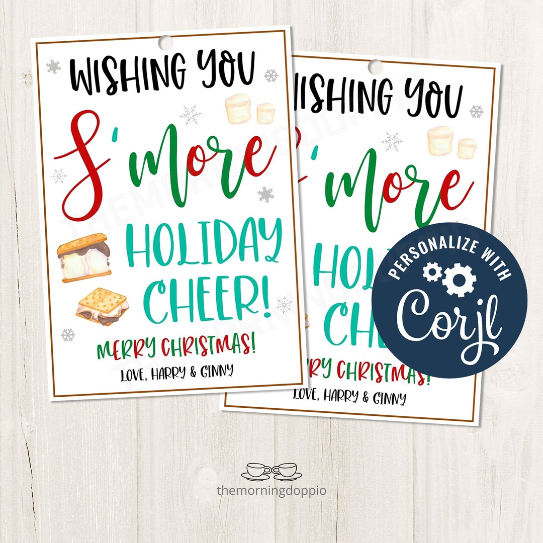 Printable/editable Wishing You Smore Holiday Cheer Christmas Holiday ...