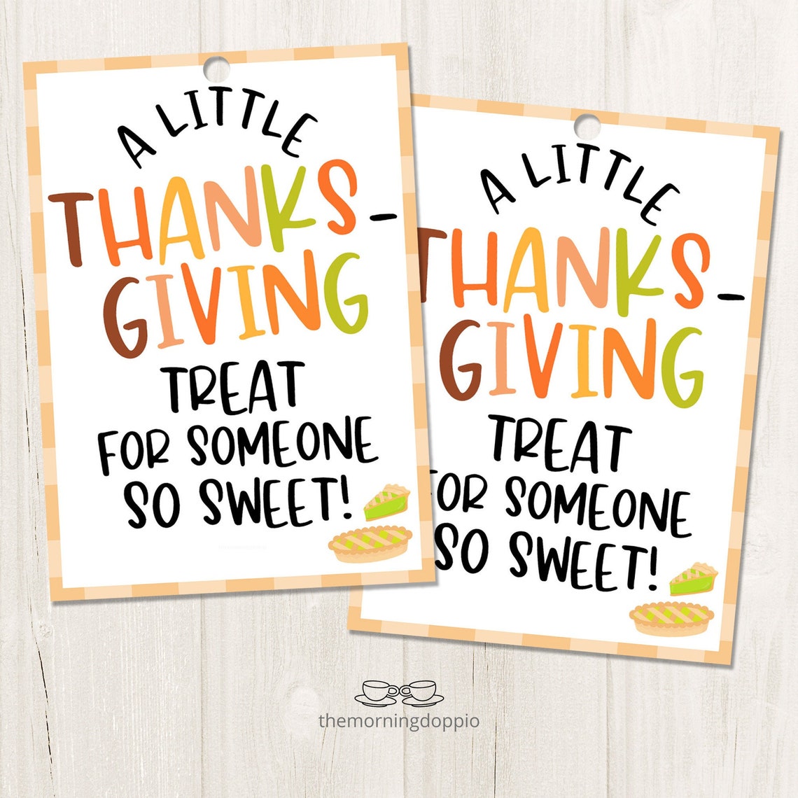 Printable Thanksgiving Treat Gift Tag Thankful Gift Card - Etsy