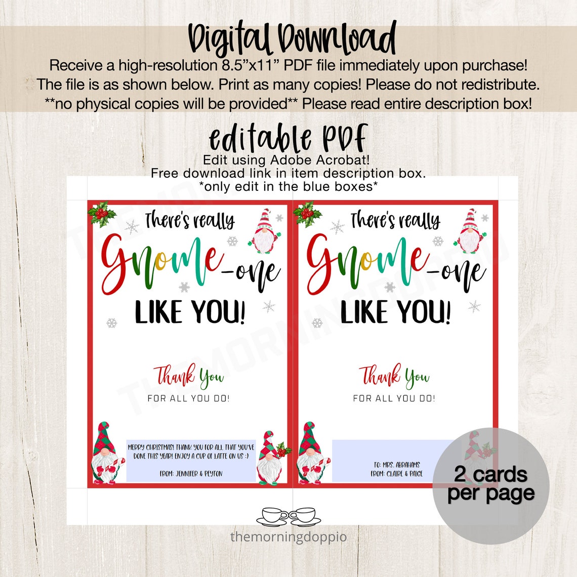 Printable/editable There's Really Gnome-one Like You Gift - Etsy