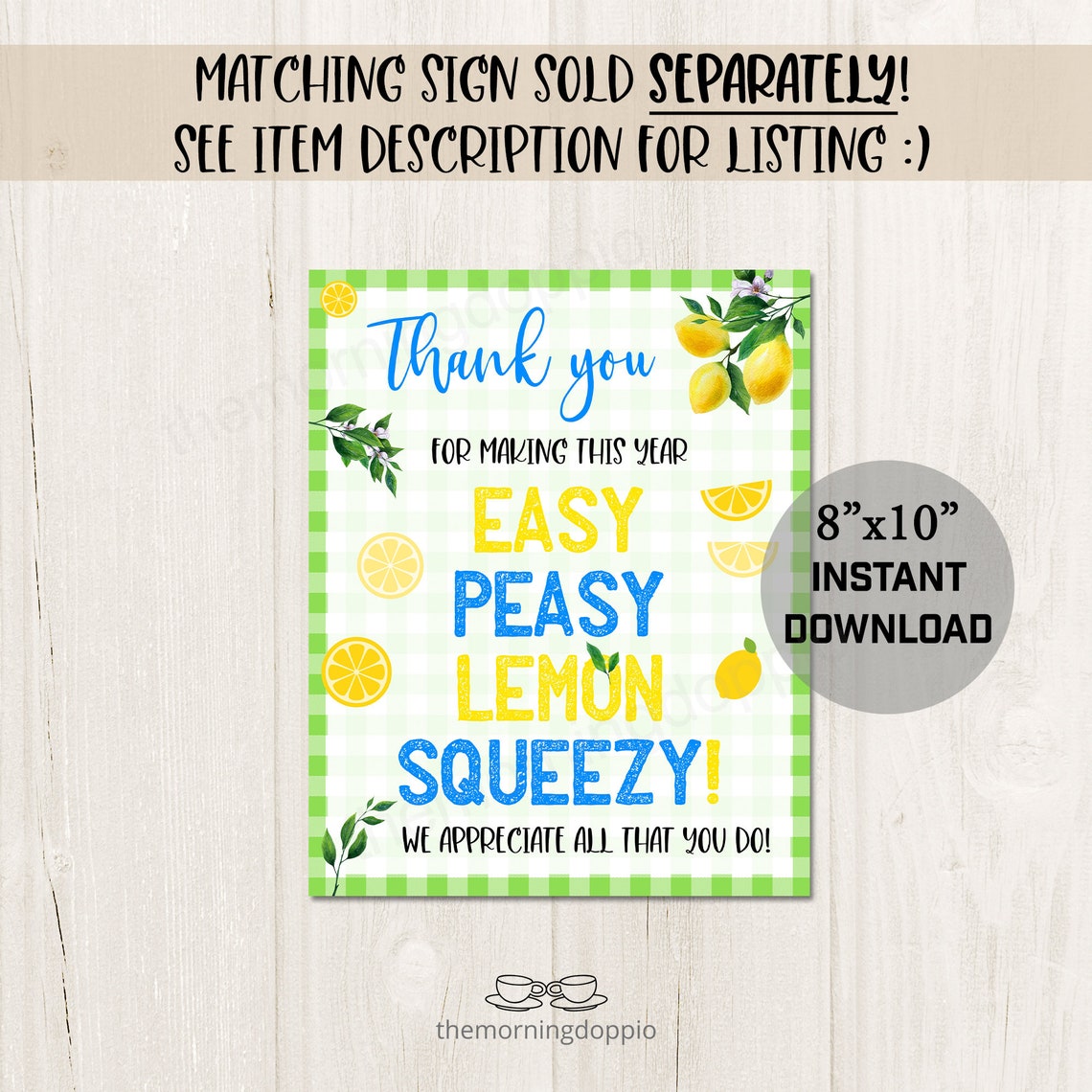 Printable/editable Easy Peasy Lemon Squeezy Lemon Lemonade - Etsy