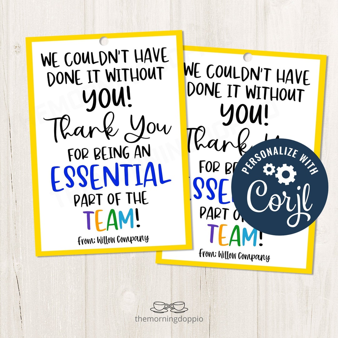 Printable/editable Employee Appreciation Tag, Back to Work Achievement ...