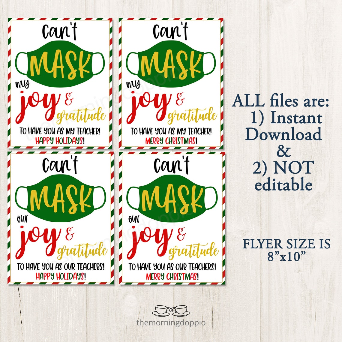 Printable Can't Mask My Joy and Gratitude to Have You as My Teacher ...
