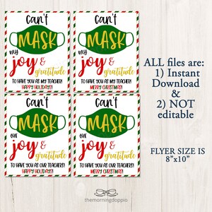 Printable Can't Mask My Joy and Gratitude to Have You as My Teacher ...