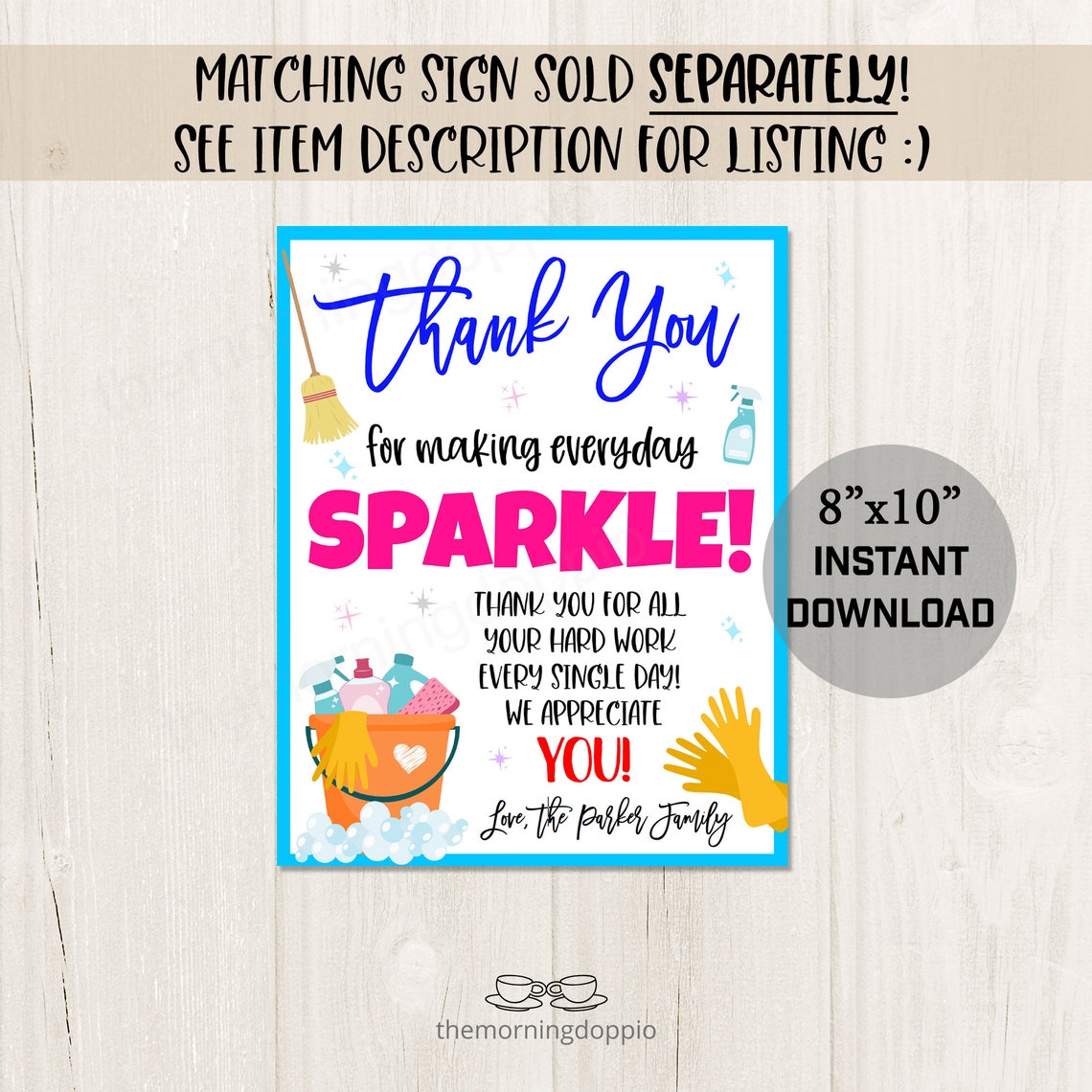 Printable/editable Housekeeping Appreciation Week Gift Tag - Etsy