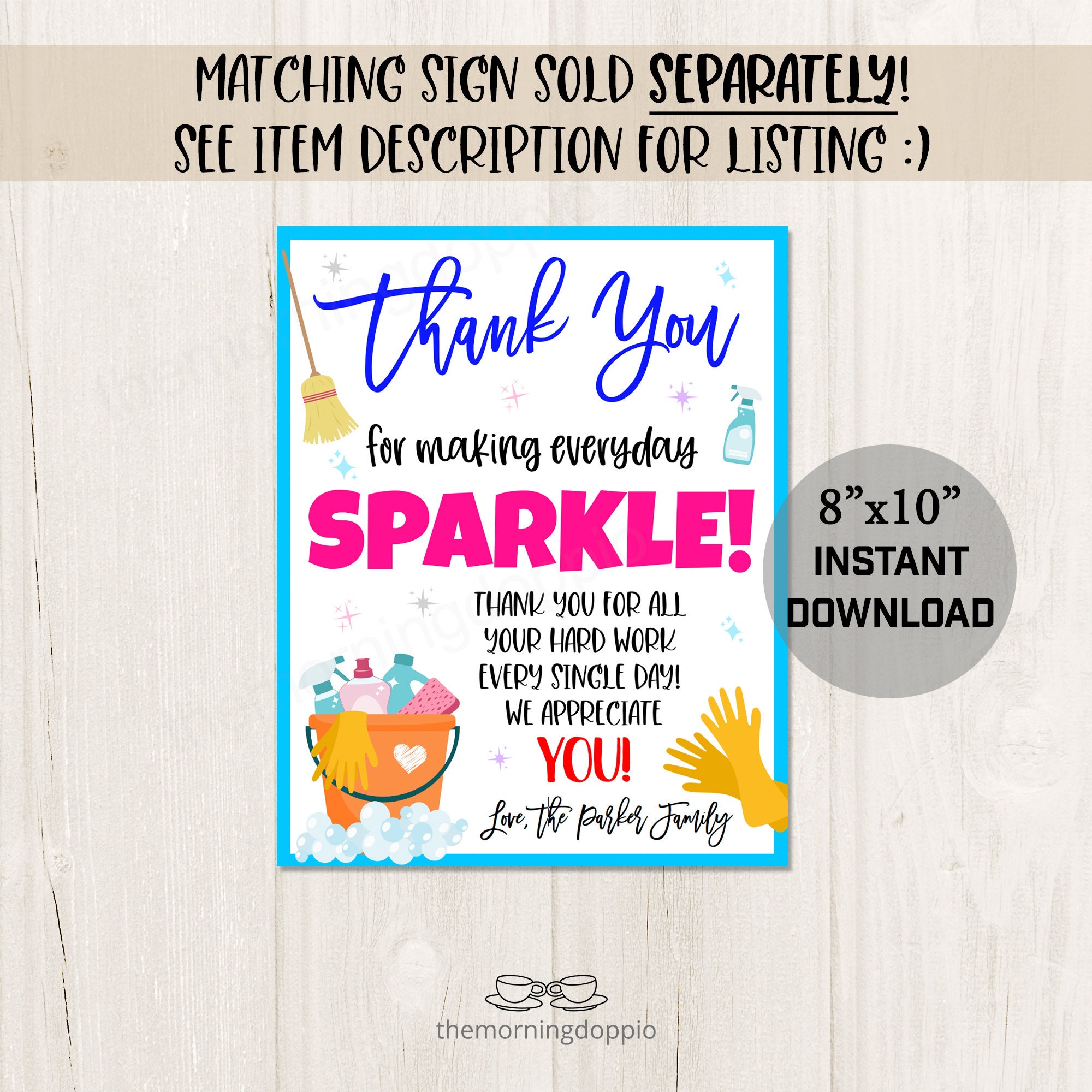 Printable/editable Housekeeping Appreciation Week Gift Tag Housekeeper ...