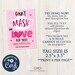 Printable/editable Can't Mask Our LOVE for You Valentines Day Gift Tag ...