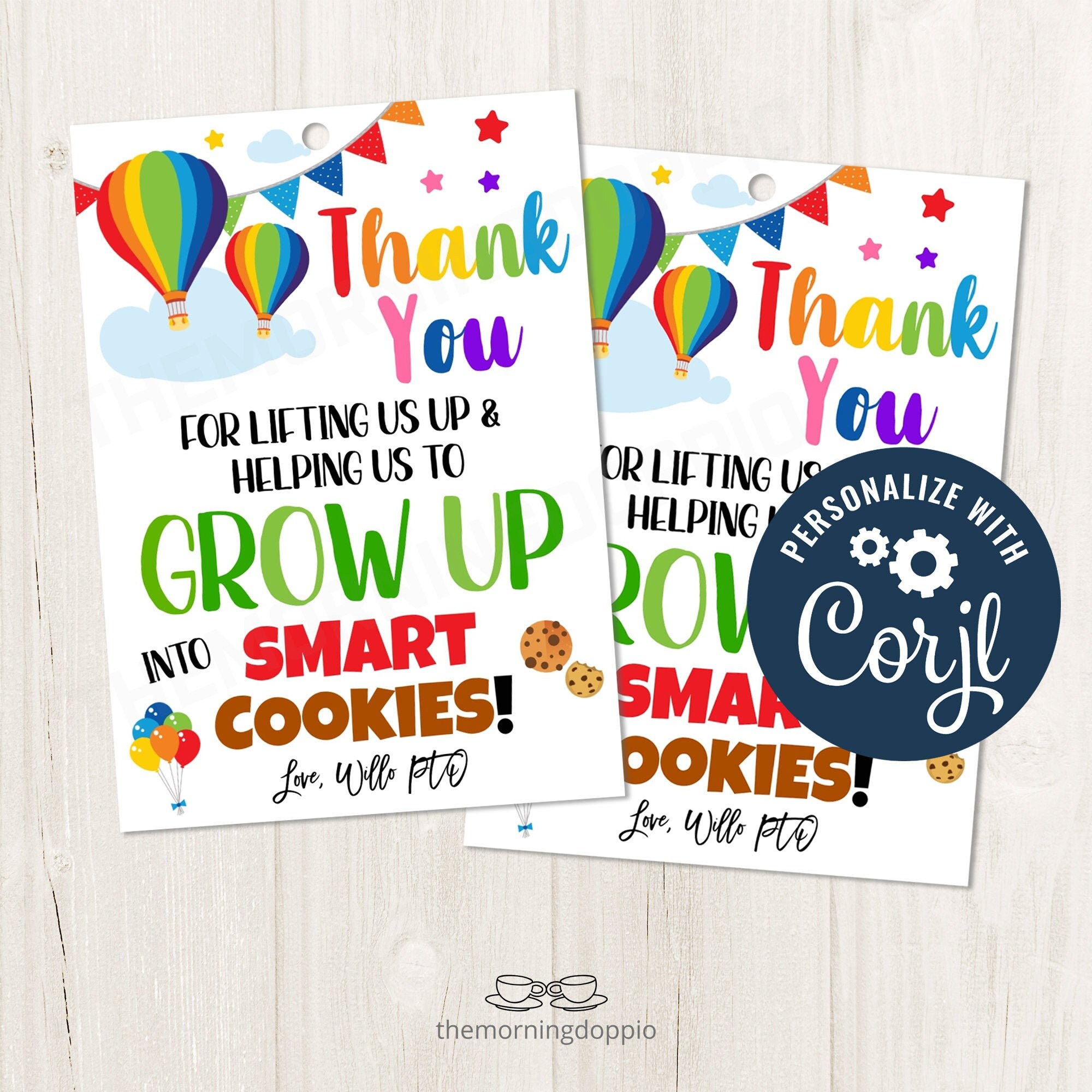 Printable/editable You Lift Us up Gift Tag for Teacher Appreciation ...