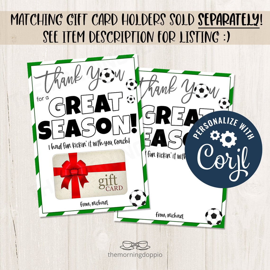 Printable/editable Soccer End of Season Gift Tag for Teams Coaches ...