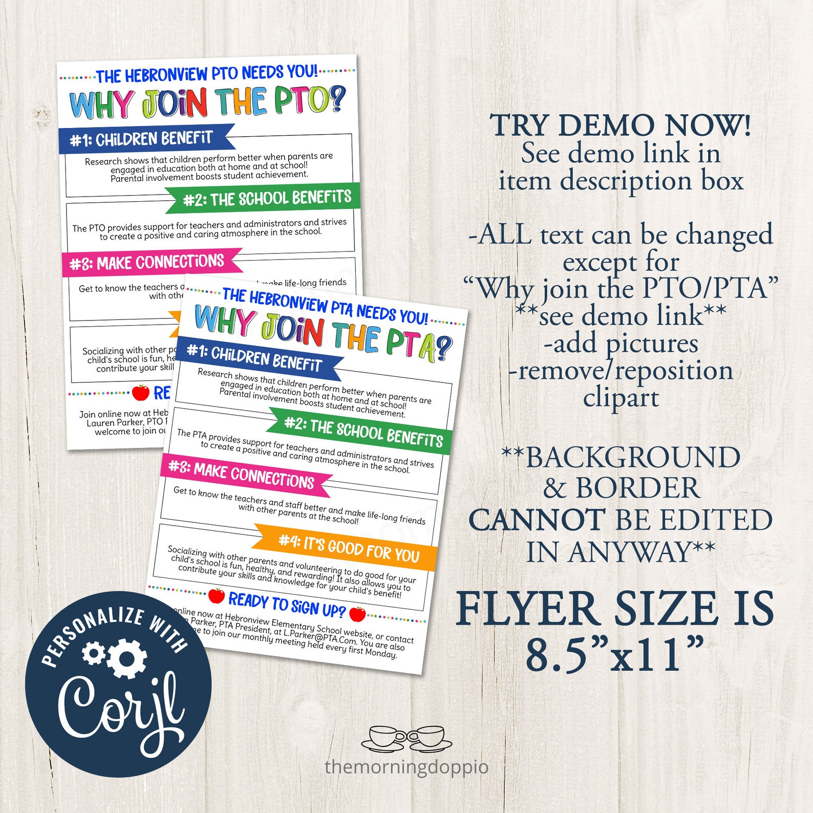 Printable/editable PTO PTA Recruitment Flyer, Pto/pta Parent Newsletter ...