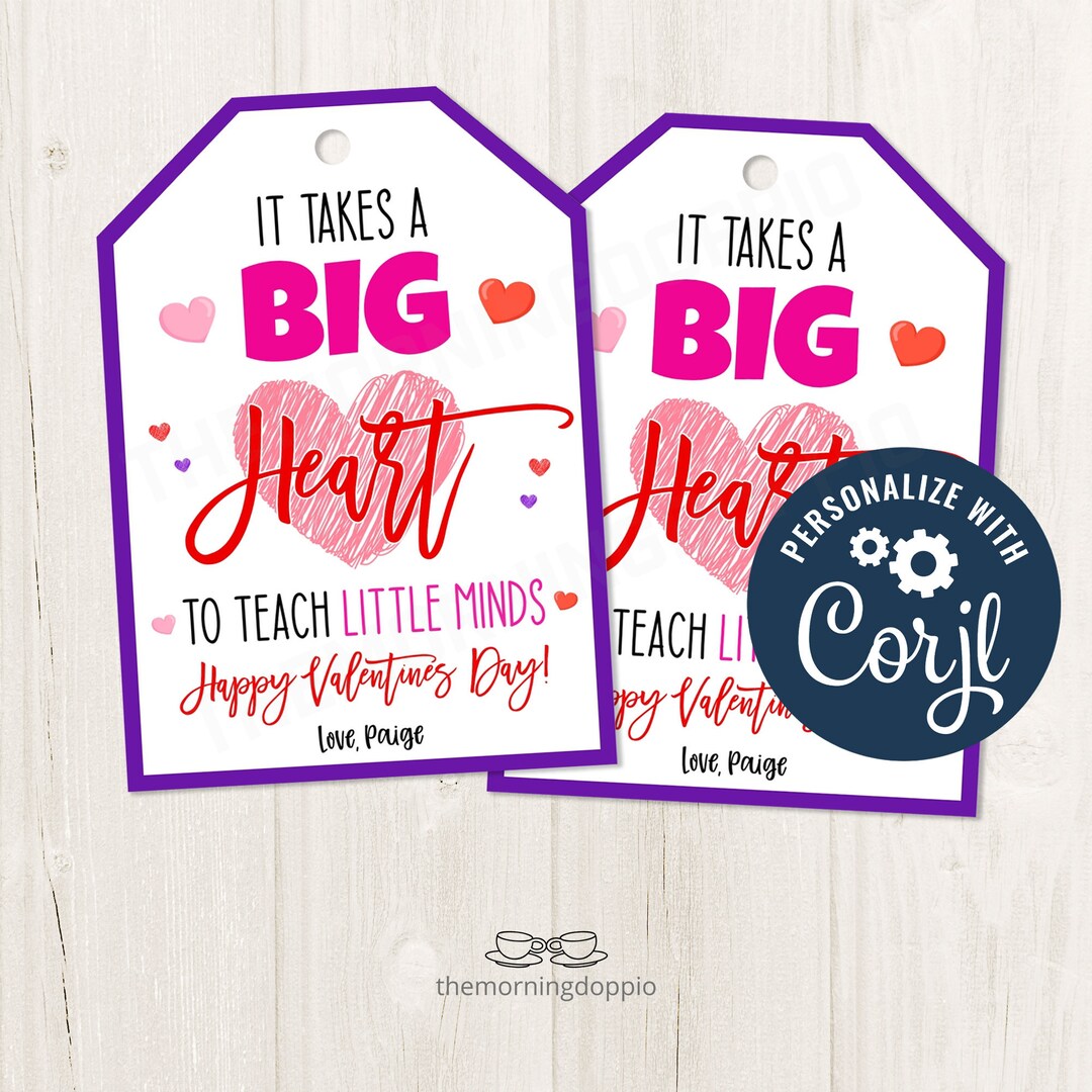 Printable/editable It Takes a Big Heart to Teach Little Minds ...