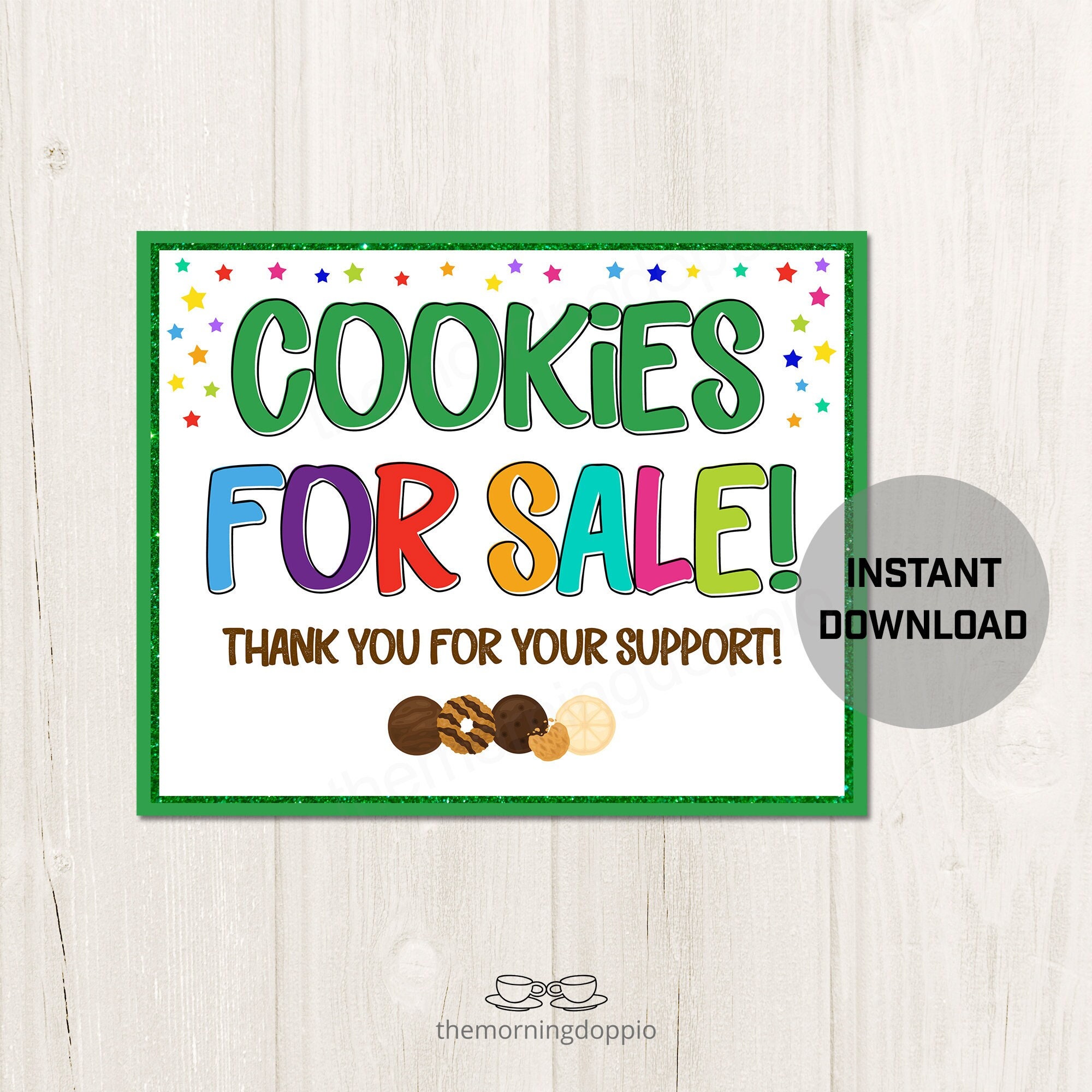 Printable Cookie Sale Sign Instant Download Cookies Sold | Etsy