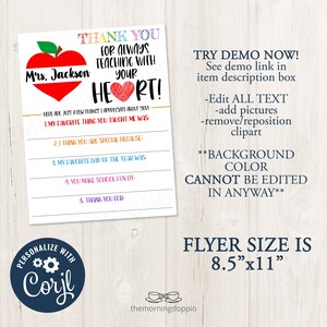 Printable/editable Student Activity Teaching is a Work of Heart Teacher ...