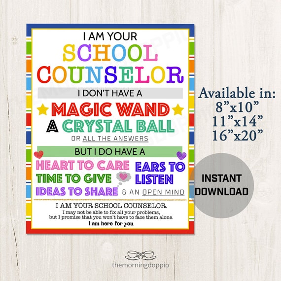 Printable I am Your Counselor Poster Decor School Counselor | Etsy