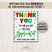 Printable/editable Thank You Appreciation Winter Christmas Holiday Gift ...