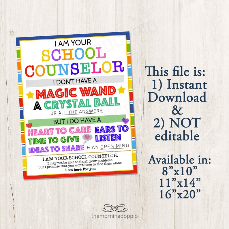 Printable I am Your Counselor Poster Decor School Counselor | Etsy