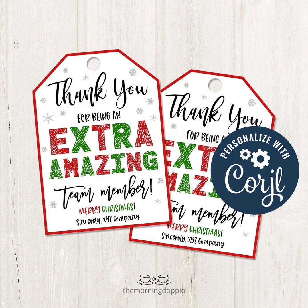 Printable/editable Thank You for Being an Extra Amazing Team Member ...