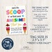 Printable/editable Ice Cream Thank You Teacher Gift Tag for Teacher ...