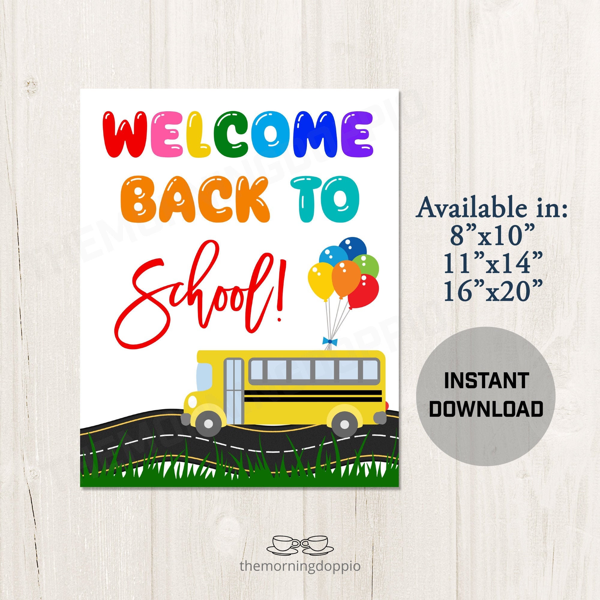 Printable Welcome Back to School Poster Sign Classroom - Etsy